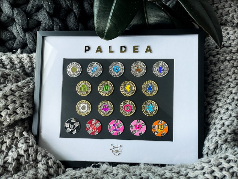 Complete 18 Gym Badges Paldea Scarlet & Violet Exclusively Made Enamel ...