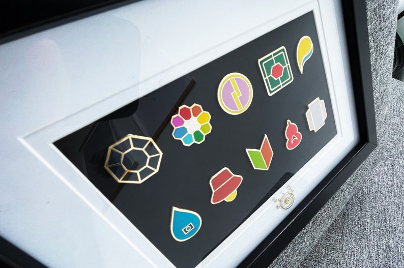 Complete Gary Oak Kanto Rival Pokemon Gym Badge Set of 10 - Etsy