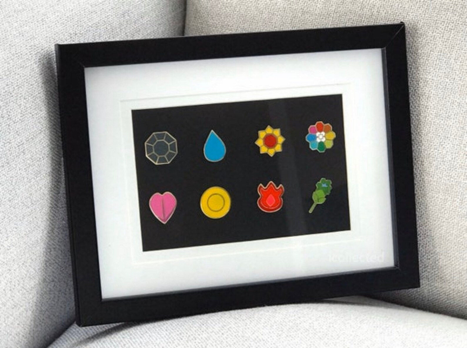 Framed Collection Complete Pokemon Badges - Etsy