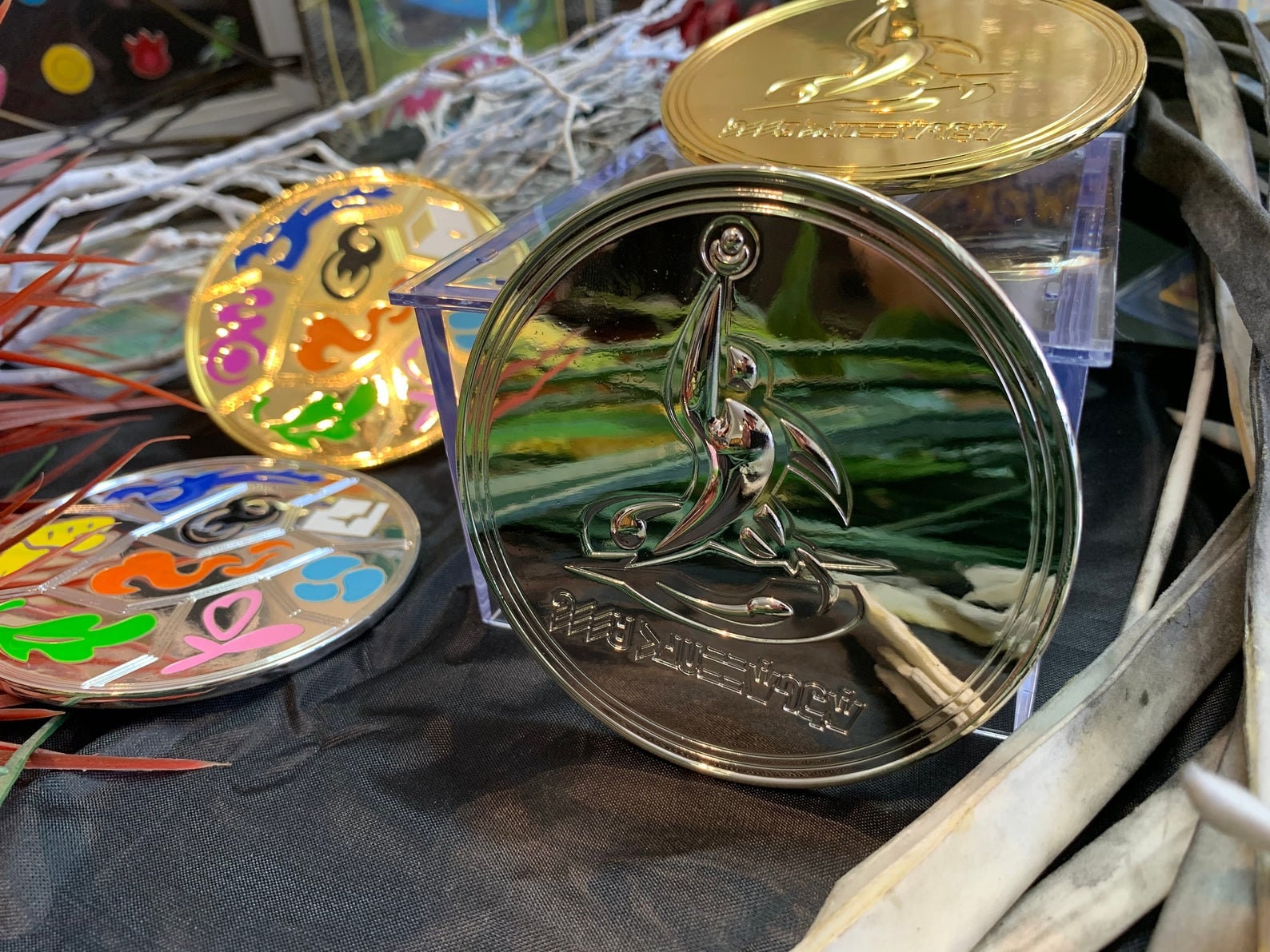 Galar Pokemon Sword and Shield Gym Badge in Gold and Silver Medal Form ...