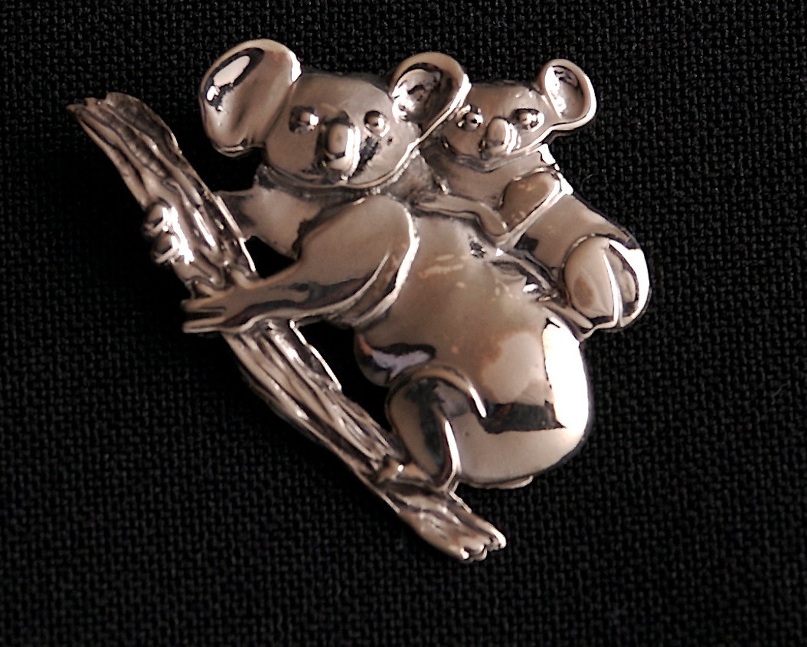 Koala Brooch Sterling Silver 35mm - Etsy Australia