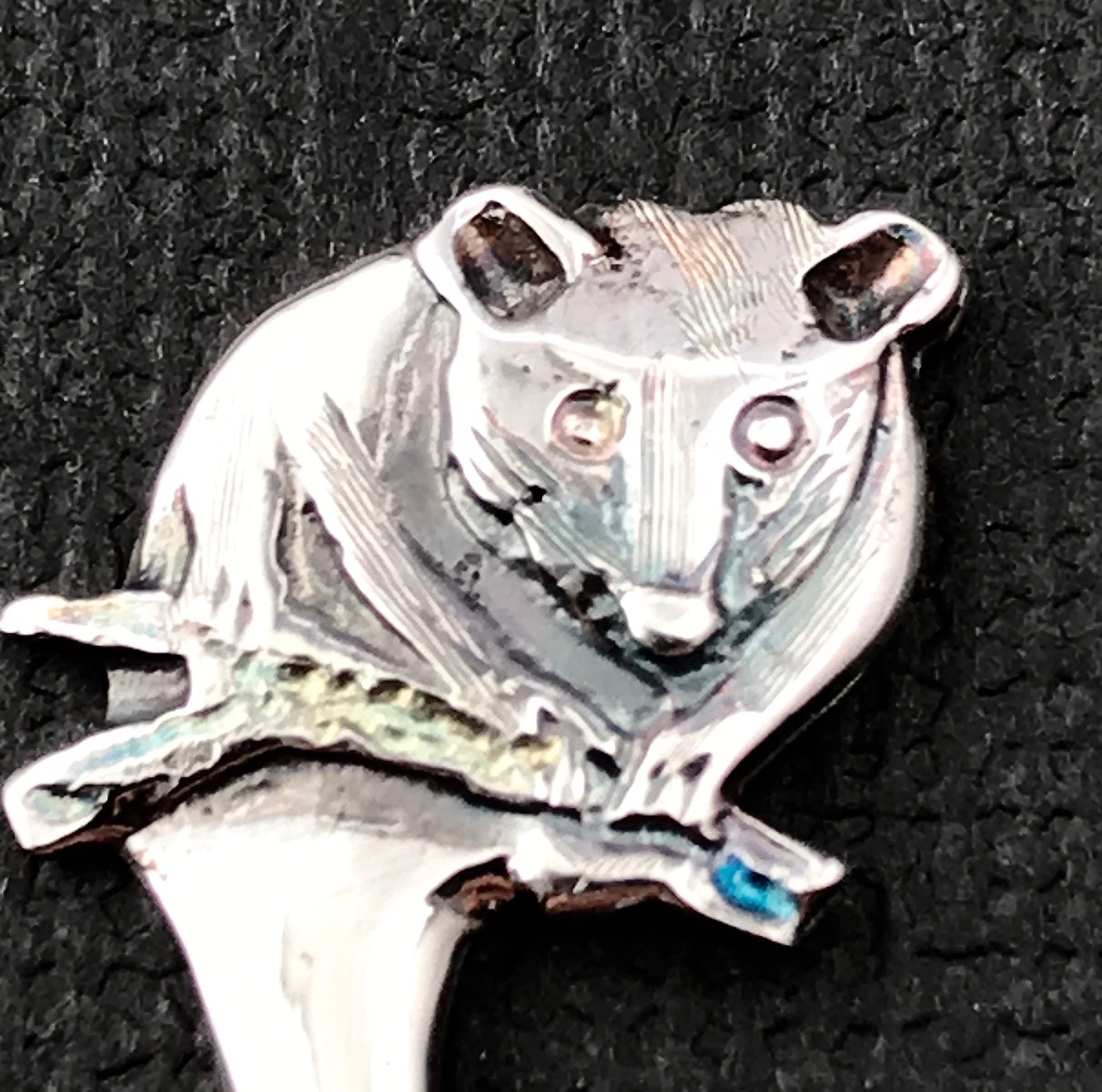 Possum Pin Sterling Silver 19mm - Etsy