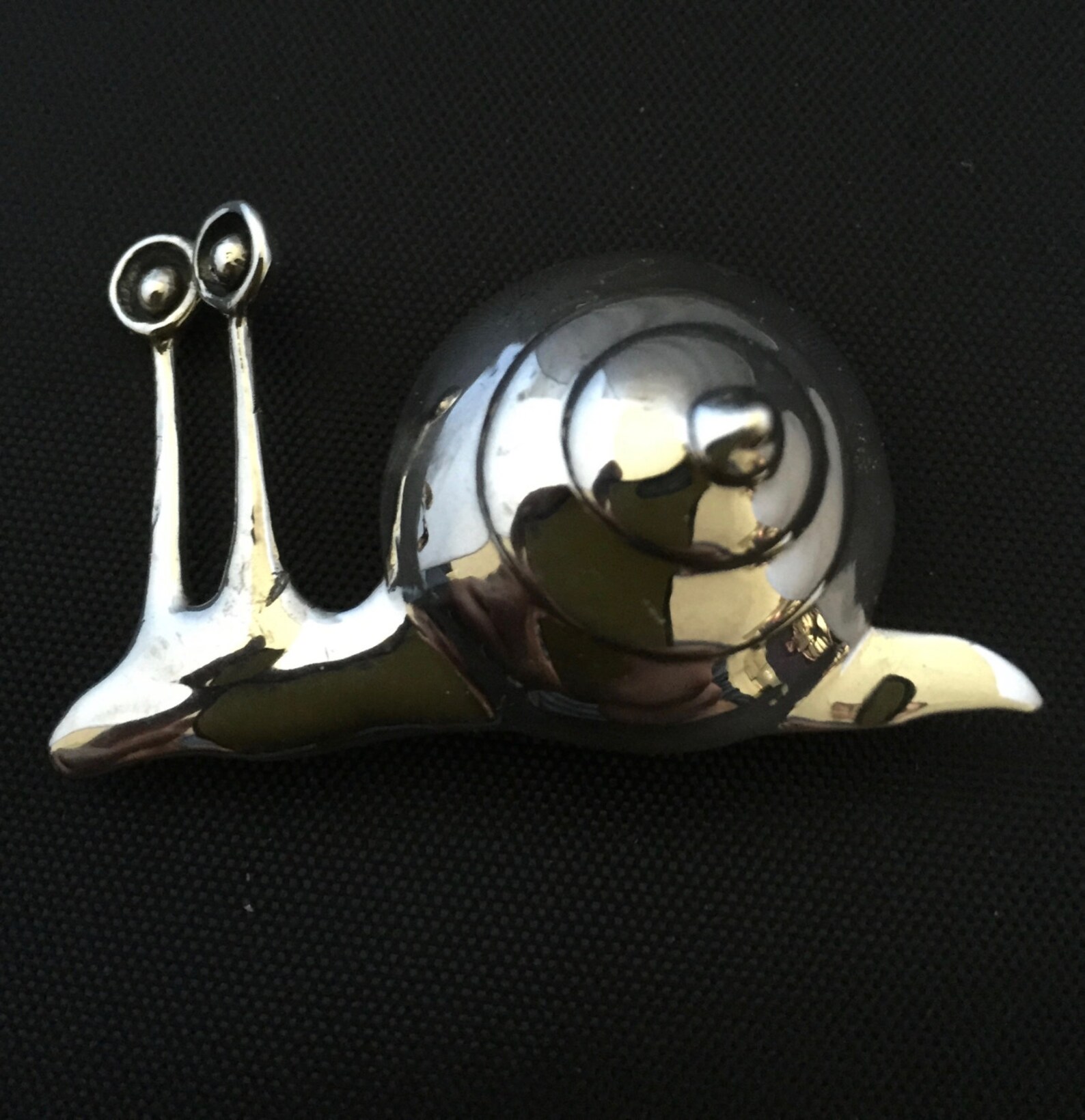Snail Brooch Large Fun Snail in Solid Sterling Silver - Etsy