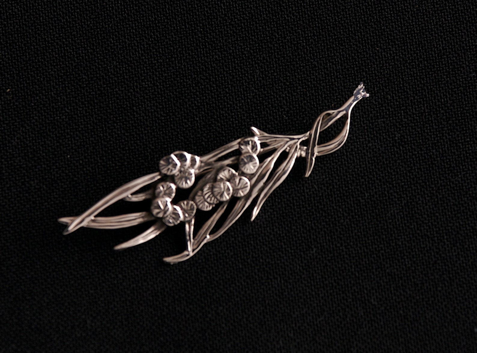 Wattle Brooch- Solid Sterling Silver 55mm Aussie Gift, Australian ...