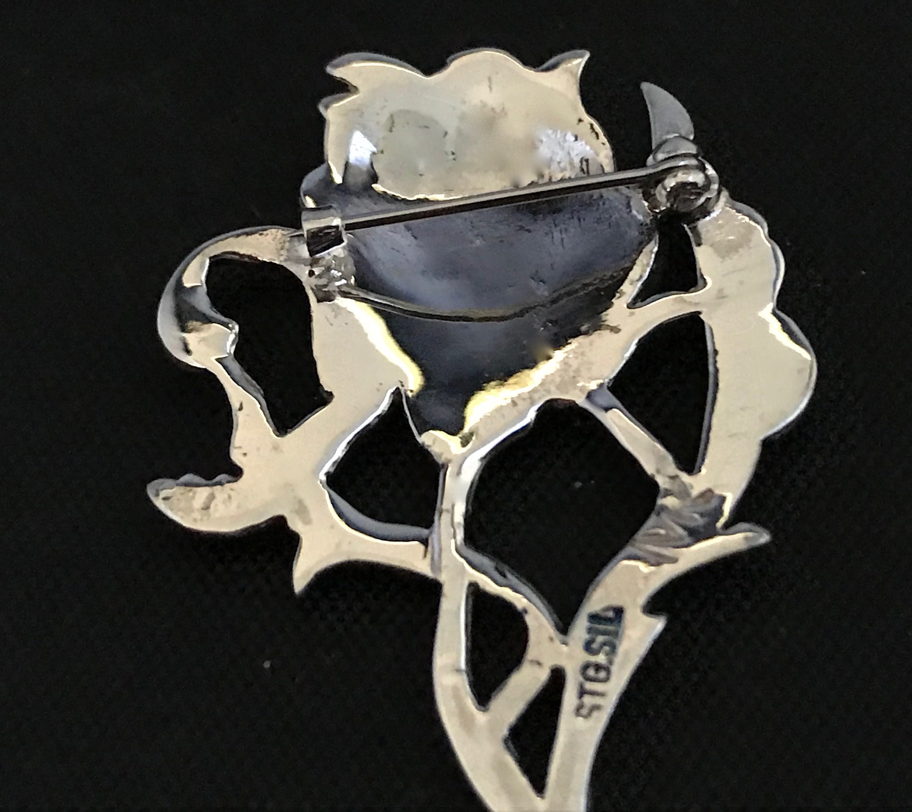 Large Waratah Brooch Sterling Silver Cold Fill Enamel - Etsy Australia