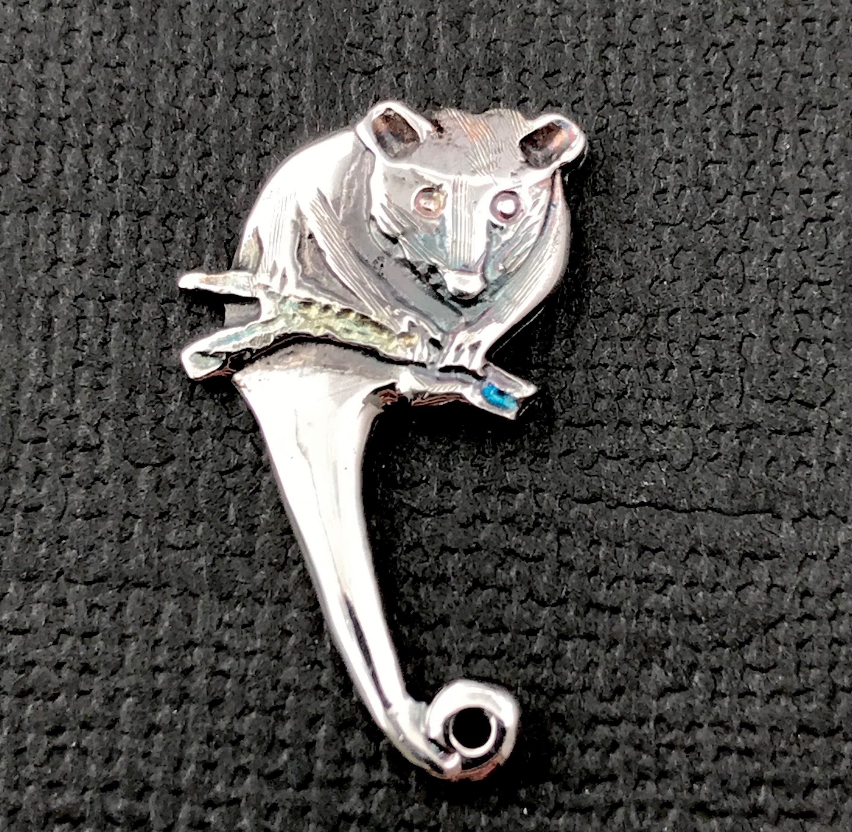 Possum Pin Sterling Silver 19mm - Etsy