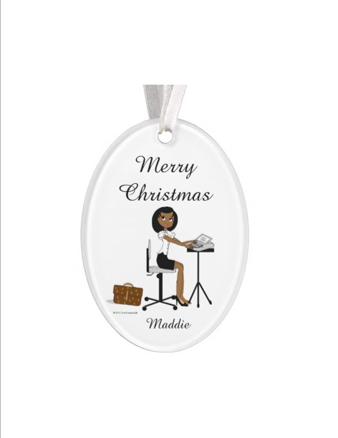 Court Reporter Christmas Ornament - Personalized - Brunette, Blonde ...