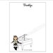 Piano Girl Notepad Personalized Brunette Blk Hair - Etsy