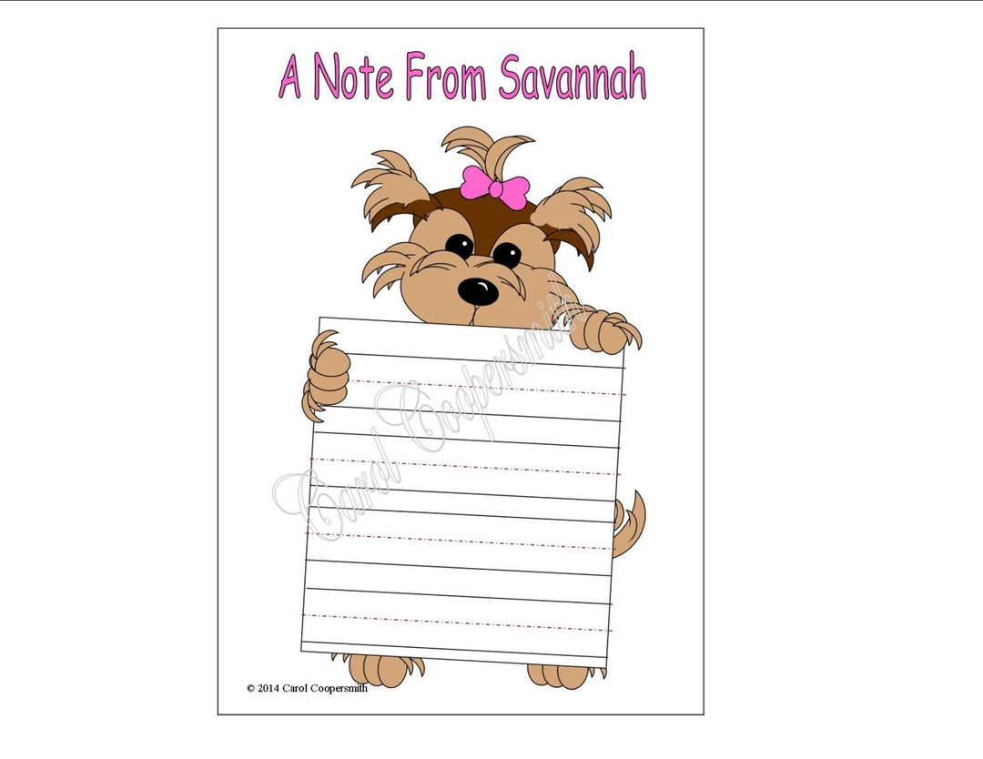 Yorkie Girl or Boy Notepads - Personalized - Etsy
