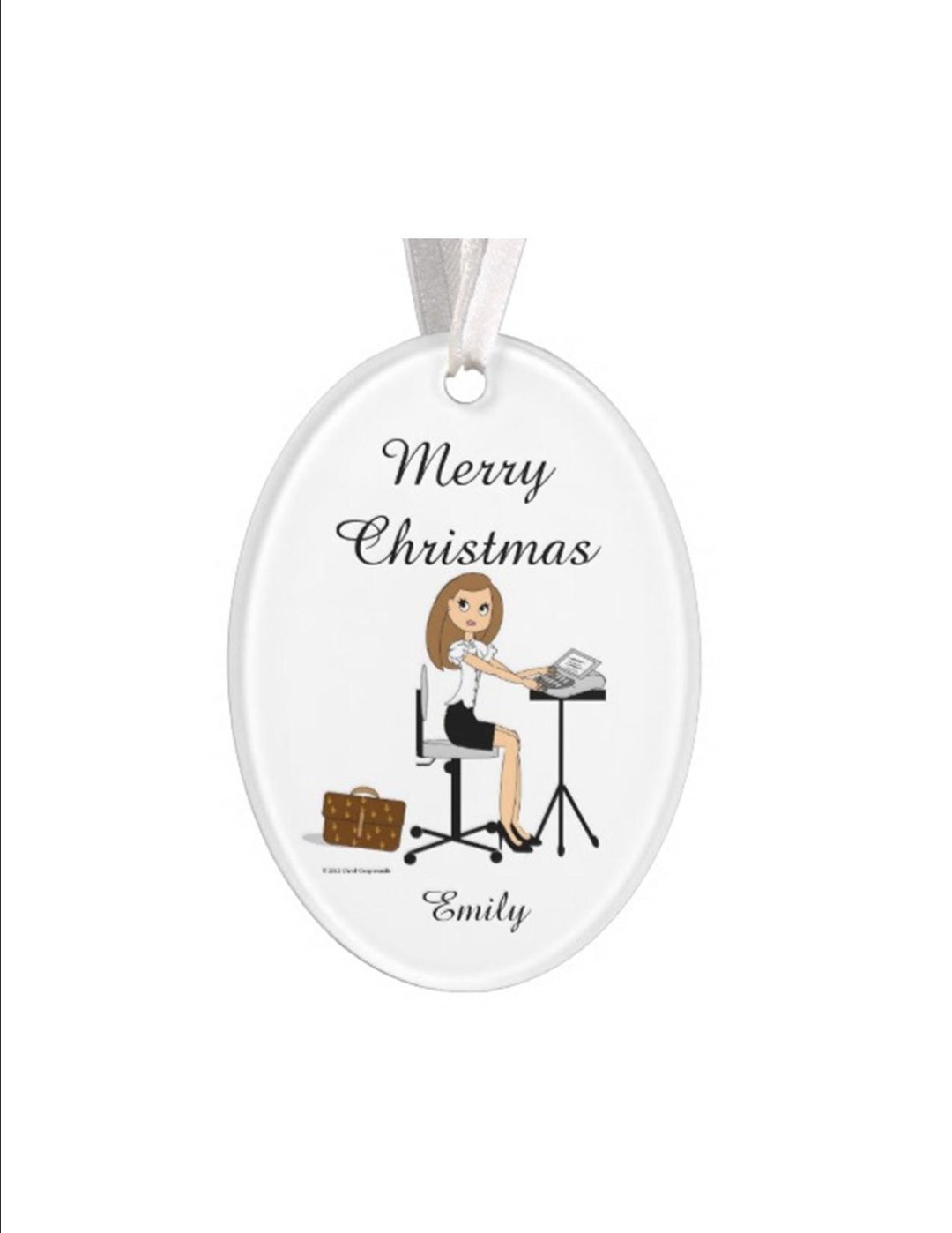 Court Reporter Christmas Ornament - Personalized - Brunette, Blonde ...