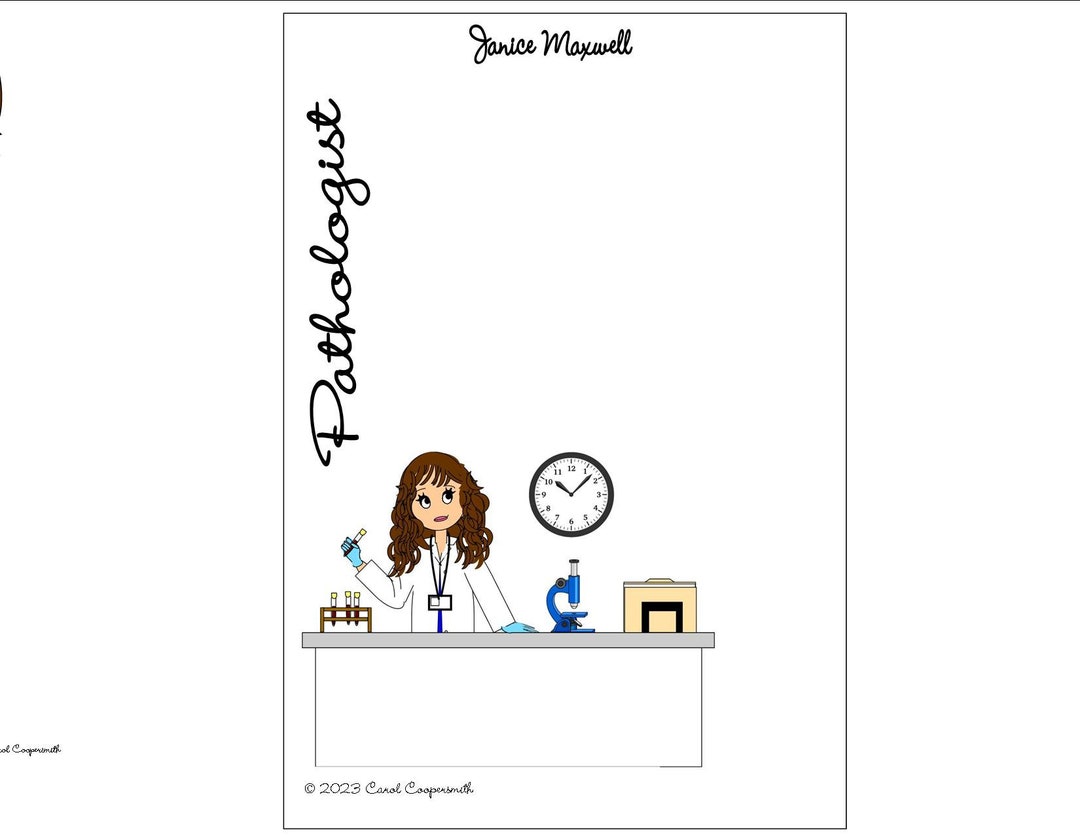 Pathologist/medical Technologist/lab Tech Notepad - Personalized - Etsy
