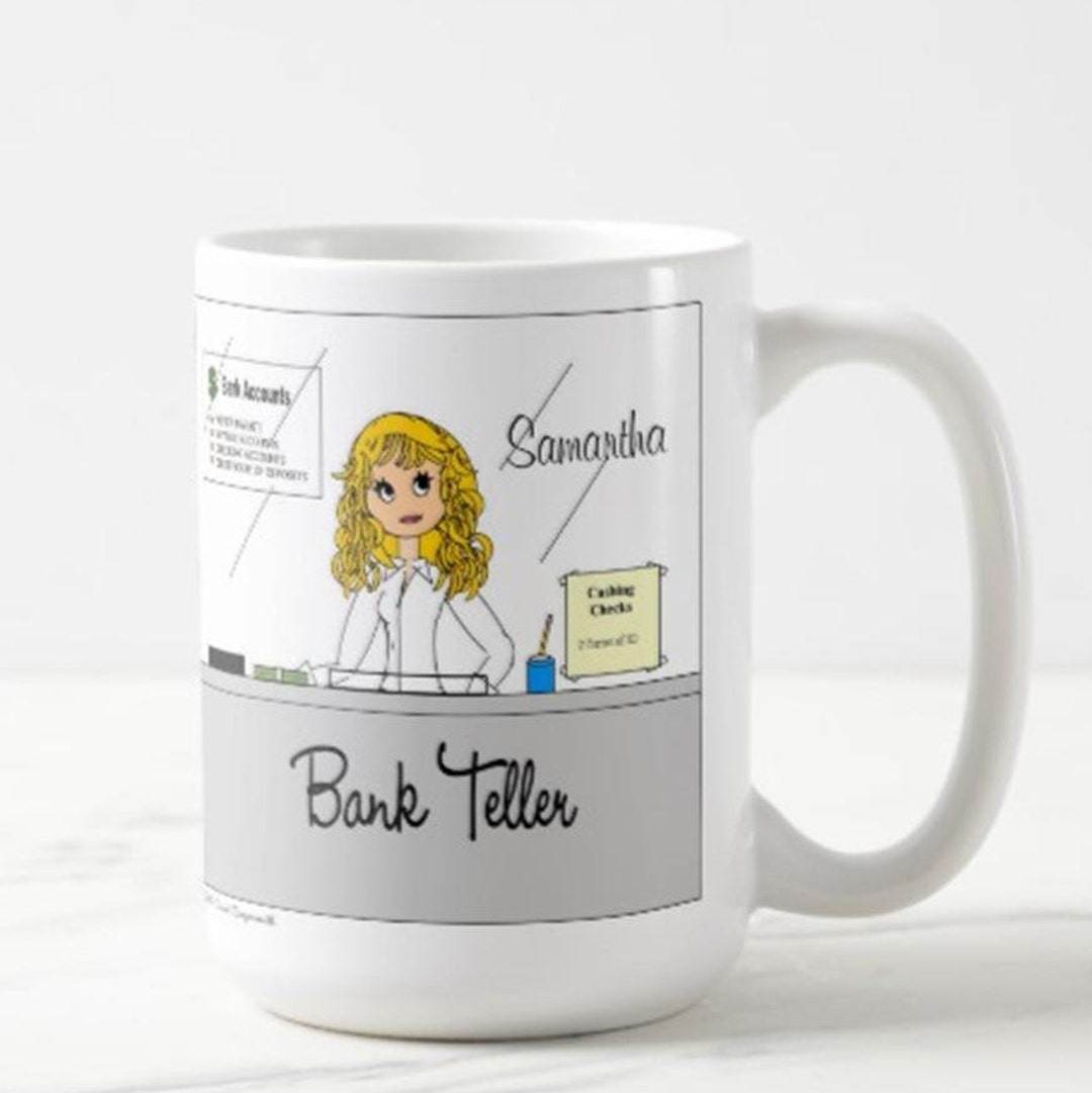 Bank Teller Personalized Mugs - Etsy