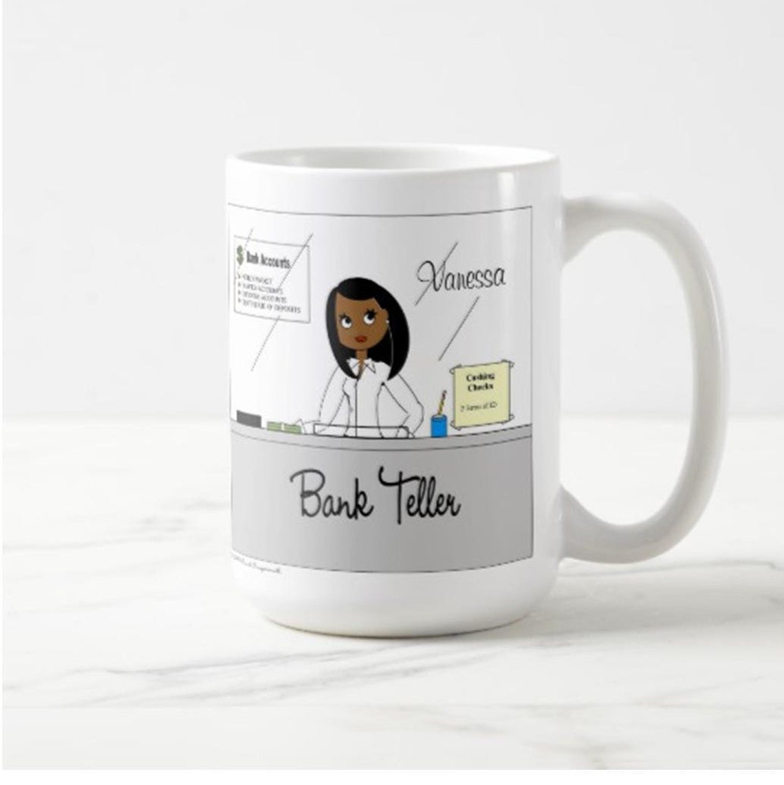 Bank Teller Personalized Mugs - Etsy
