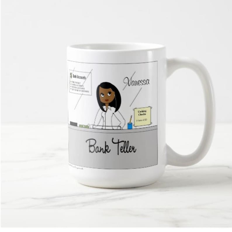 Bank Teller Personalized Mugs - Etsy