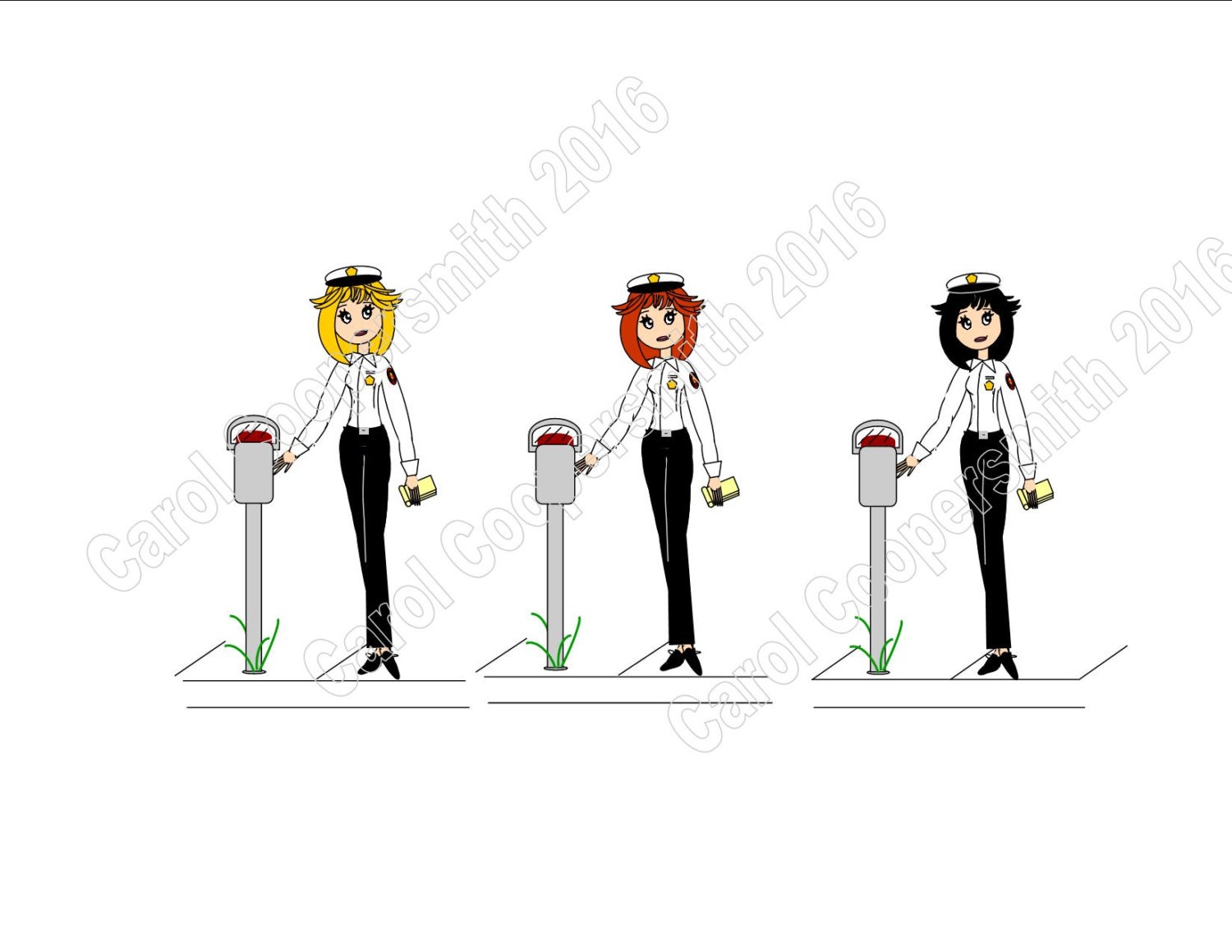 Meter Maid Notepads - Personalized - Brunette, Blonde, Auburn, Black ...