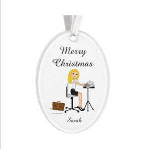 Court Reporter Christmas Ornament - Personalized - Brunette, Blonde ...