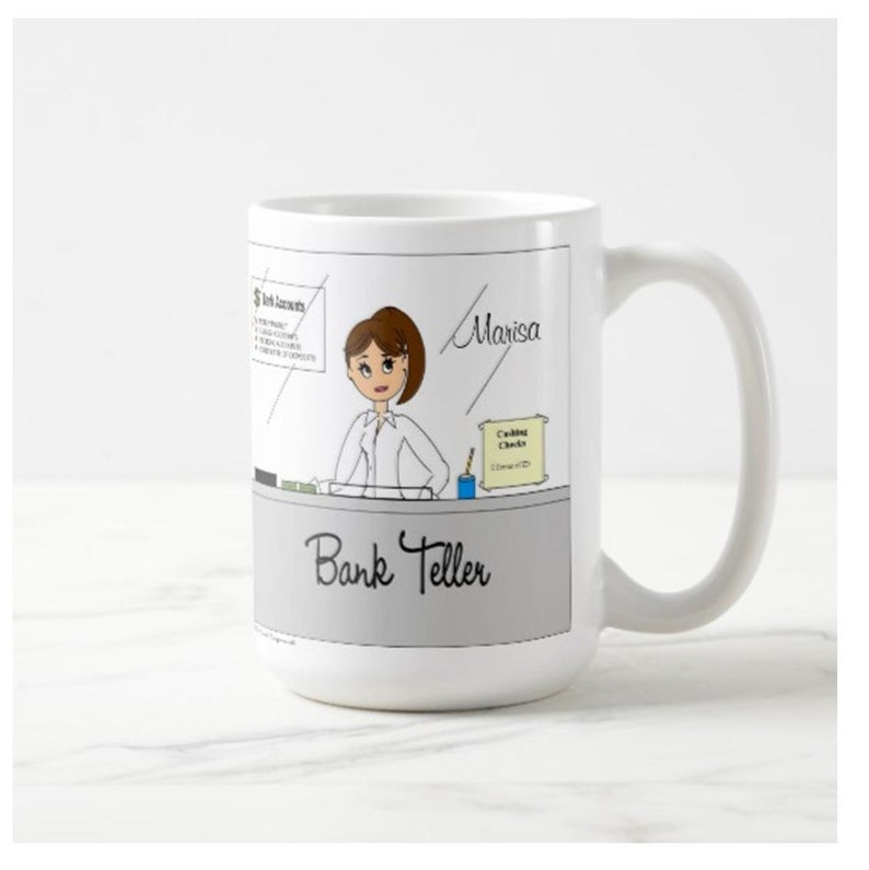 Bank Teller Personalized Mugs - Etsy