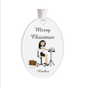 Court Reporter Christmas Ornament - Personalized - Brunette, Blonde ...