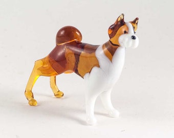 Glass dog figurine | Etsy