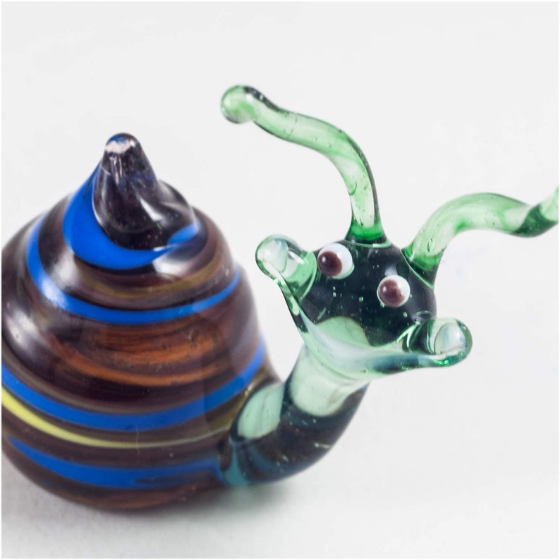 Art Glass Snail Collection Blown Glass Snail Miniature Figure 057 Glass ...