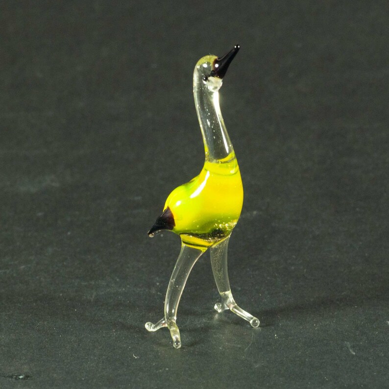 Glass Sculptures & Figurines Art & Collectibles Glass Stork Miniature ...