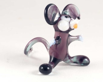 Glass Mouse Figurine | Etsy