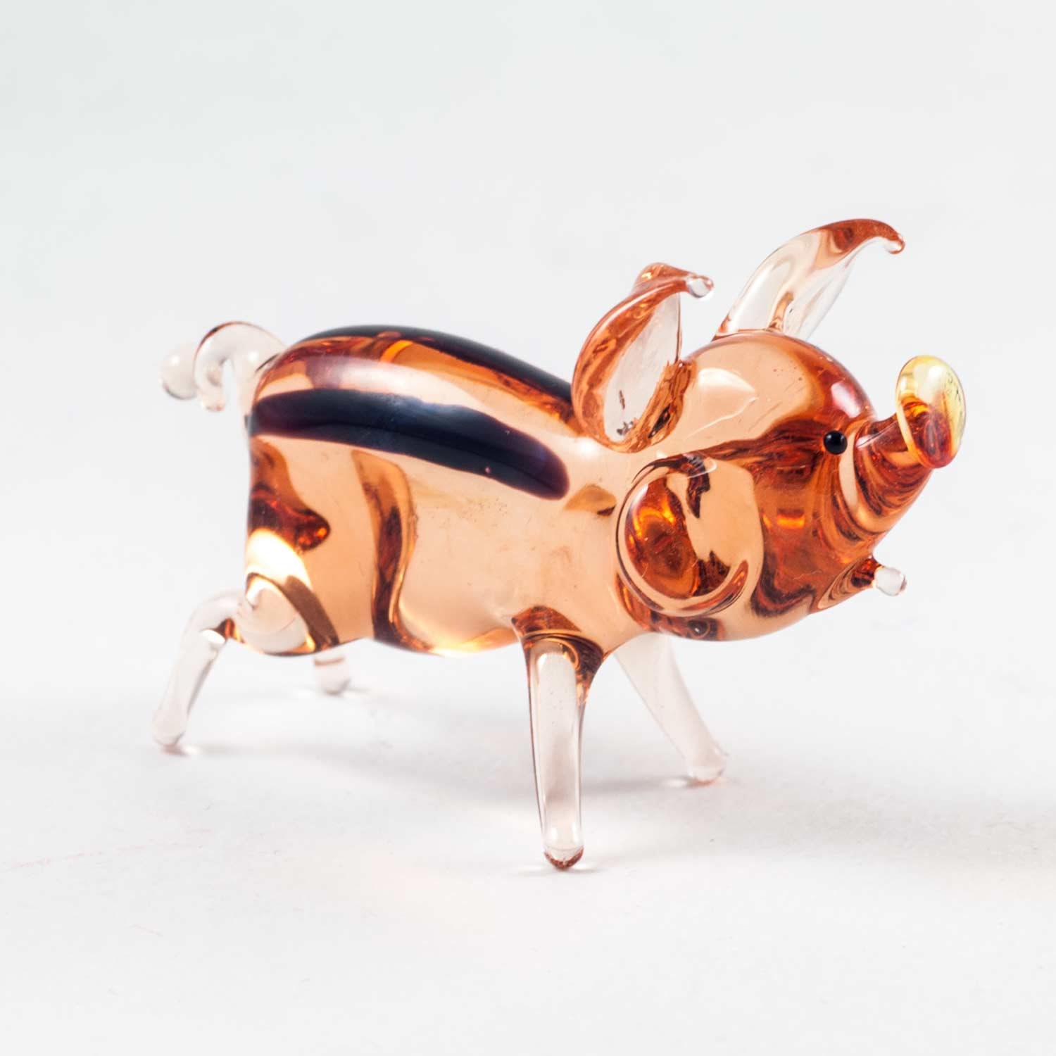 Glass Sculptures & Figurines Blown Glass Pig Blown Glass Animal 040 ...