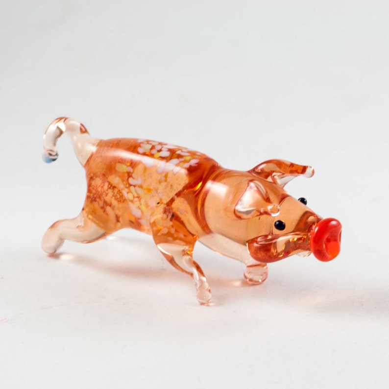 Glass Sculptures & Figurines Blown Glass Pig Blown Glass Animal 040 ...