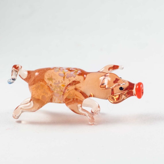 Glass Sculptures & Figurines Blown Glass Pig Blown Glass Animal 040 ...