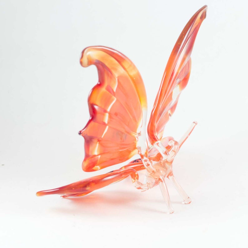 Glass Butterfly Hand Blown Collectible Figurine Art Glass Etsy