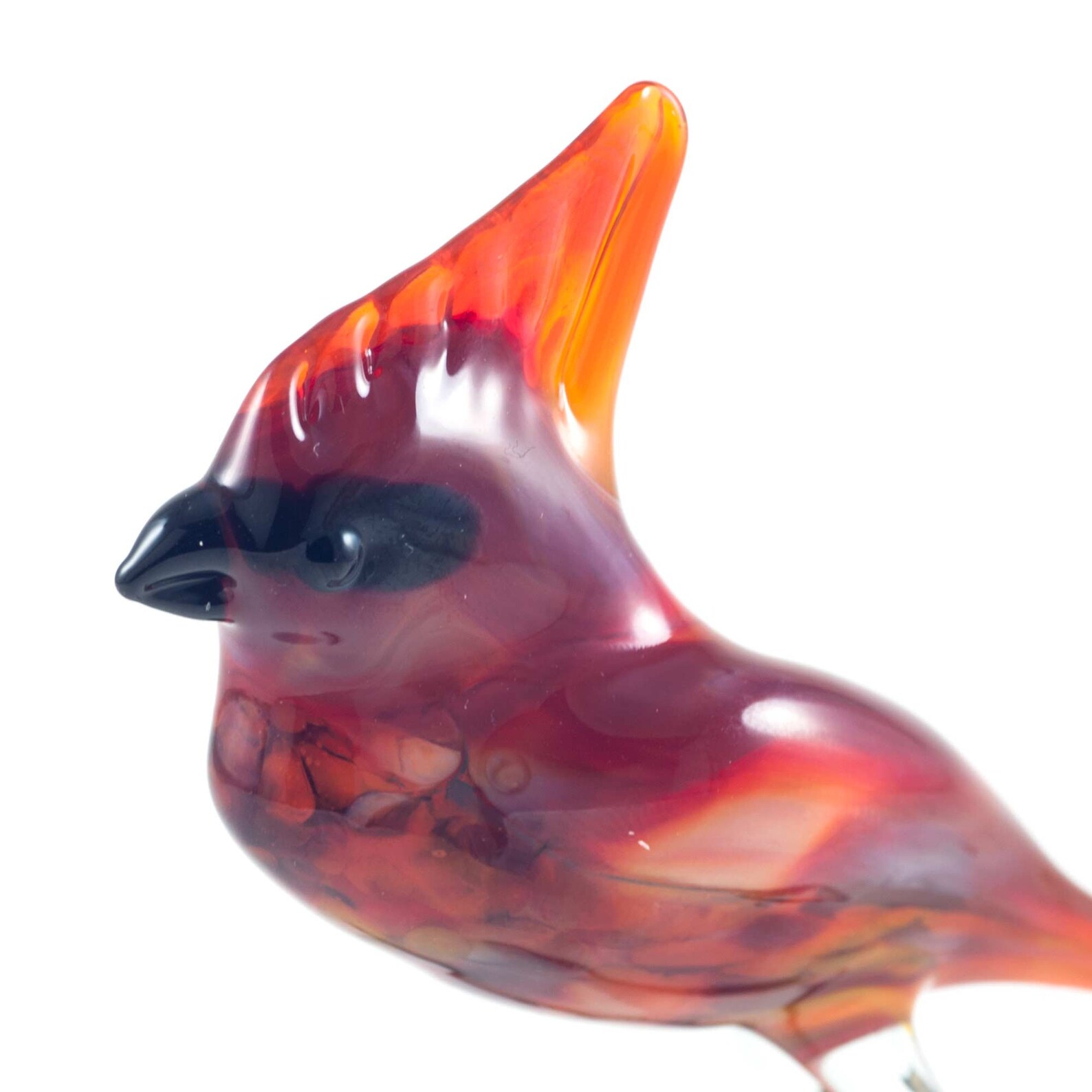 Glass Cardinal Figurine Blown Glass Cardinal Miniature | Etsy