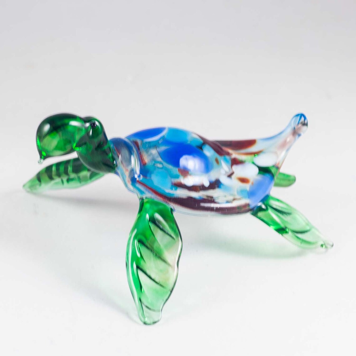 Glass Turtle Figurine Blown Glass Turtle Miniature Glass | Etsy
