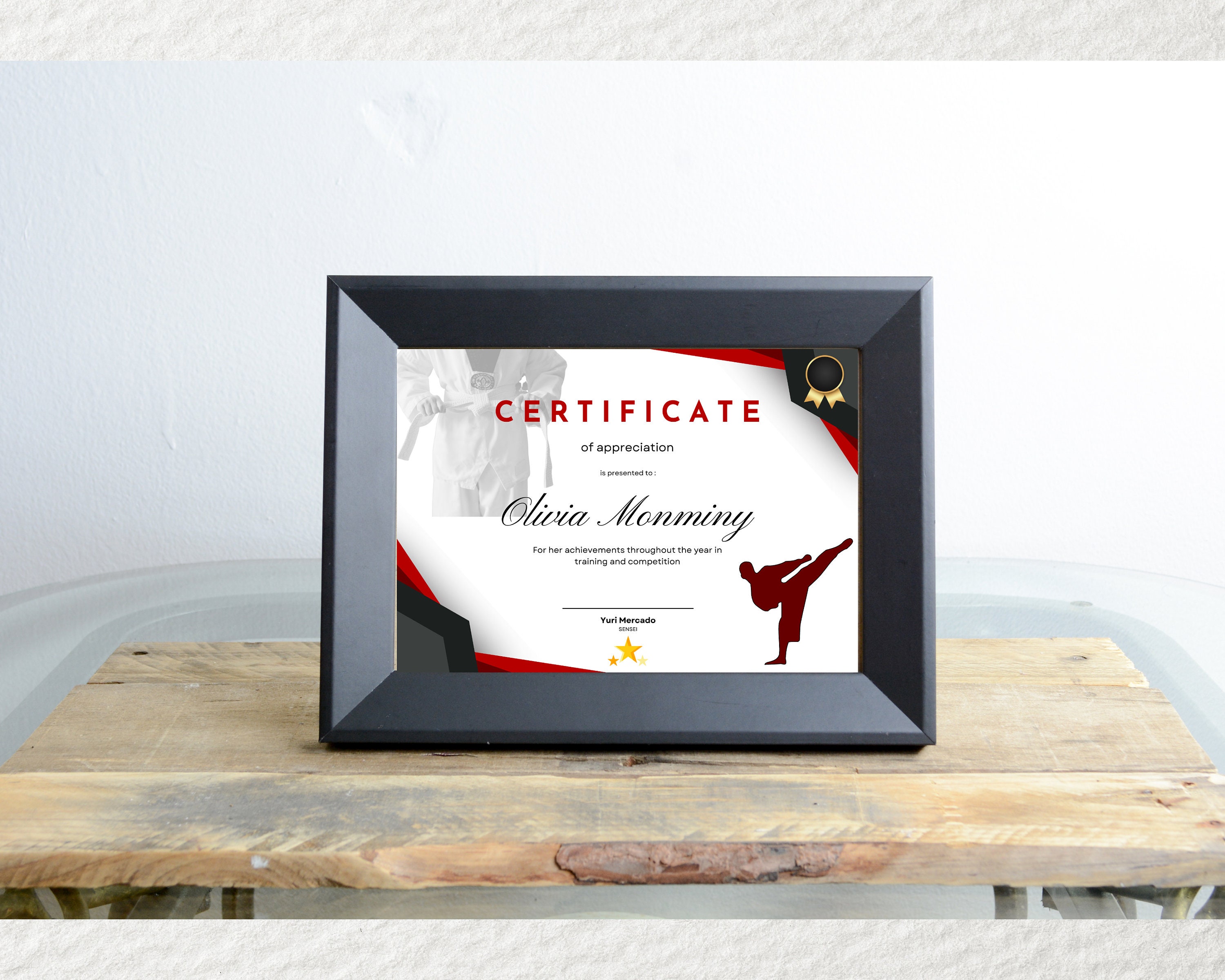Karate Certificate Template Instant Download, High Quality Fully ...