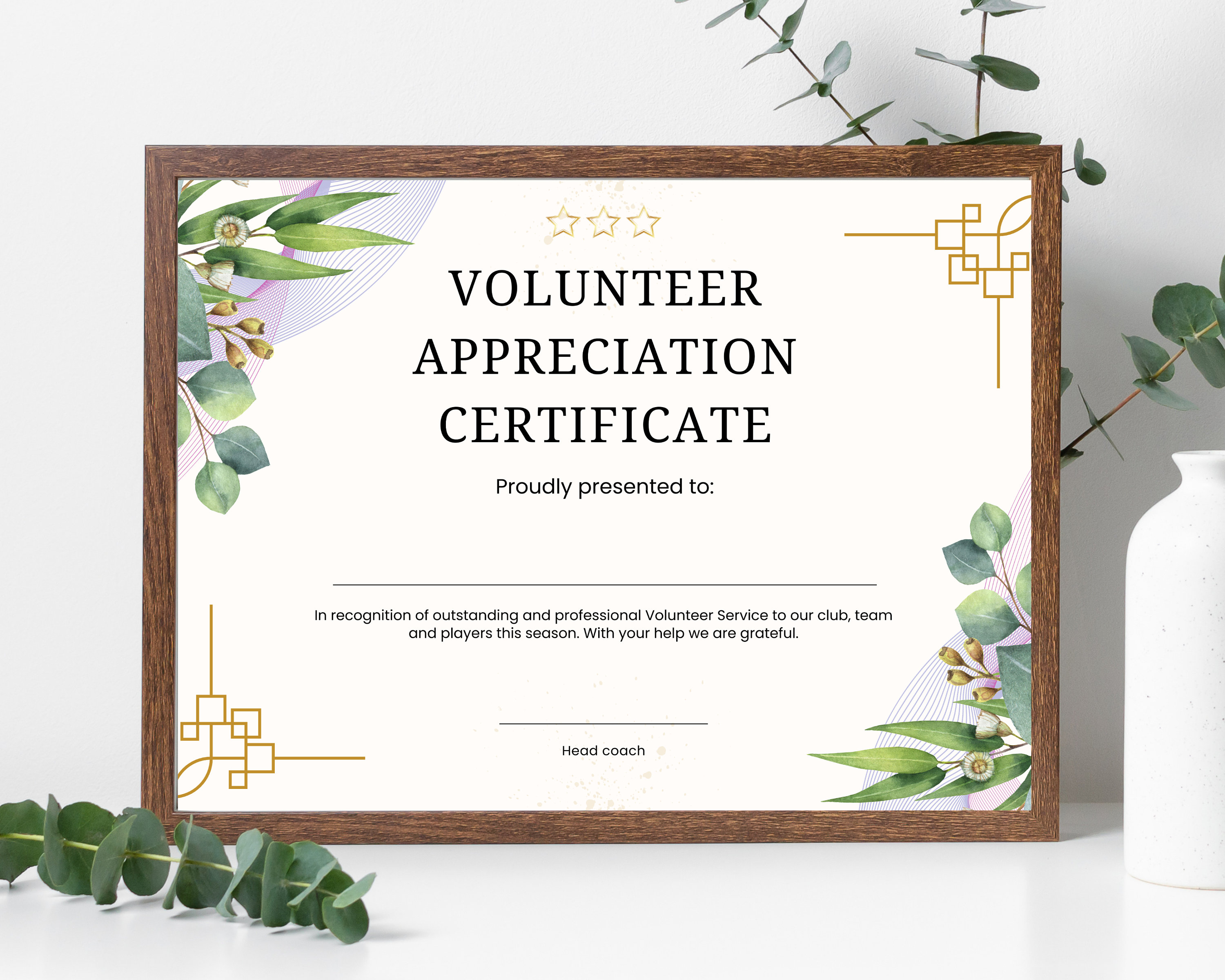 Free Printable Certificates Of Appreciation For Volunteers