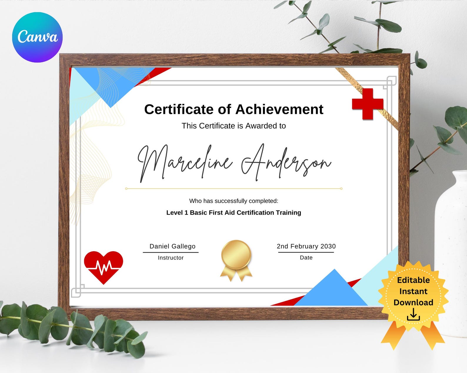 CPR Certificate, Cpr Training Certificate, First Aid Class Certificate ...