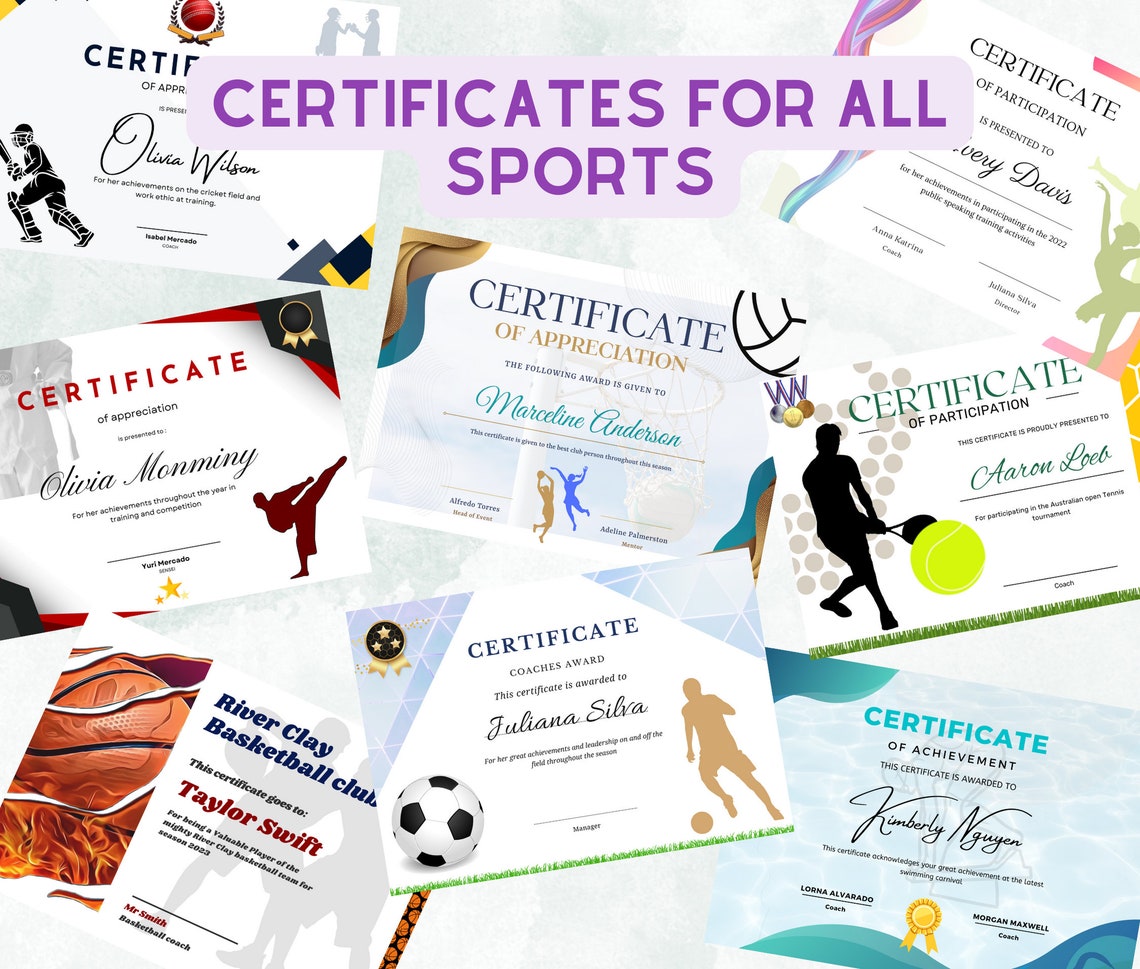 AFL Certificate Template Instant Download High Quality - Etsy Australia