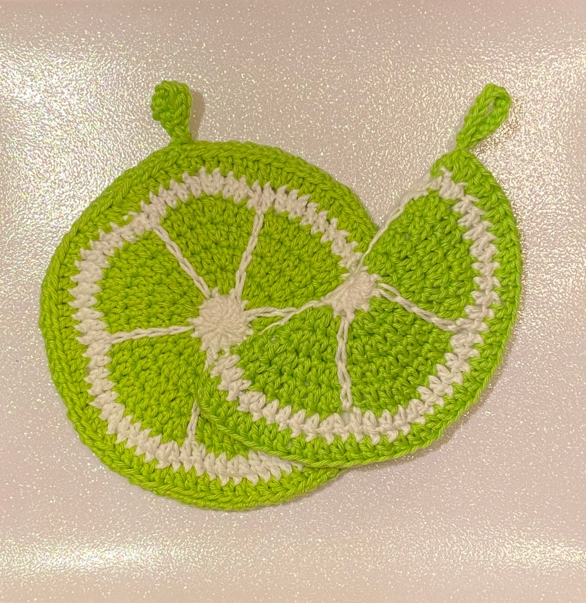 Crochet Lime Potholder Set - Etsy