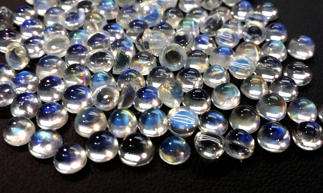 Moonstone Blue Moonstone 15 Pieces Lot 6x6 Round AA Natural White ...