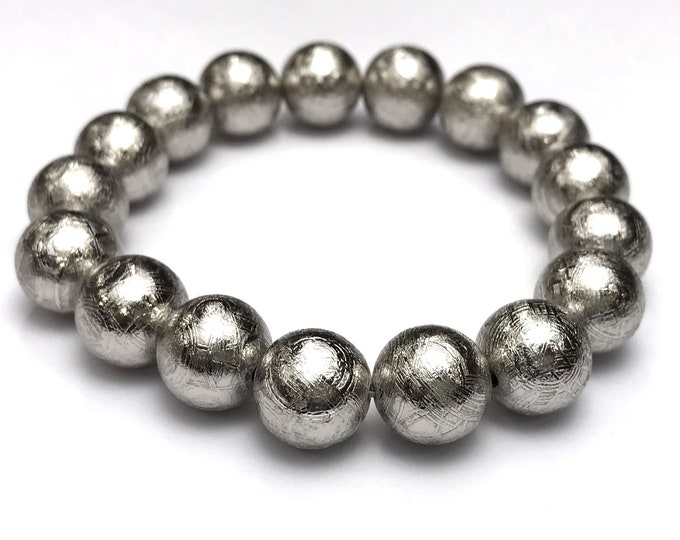 Meteorite Bracelet / 6.00 MM / Natural Silver Meteorite Beads - Etsy