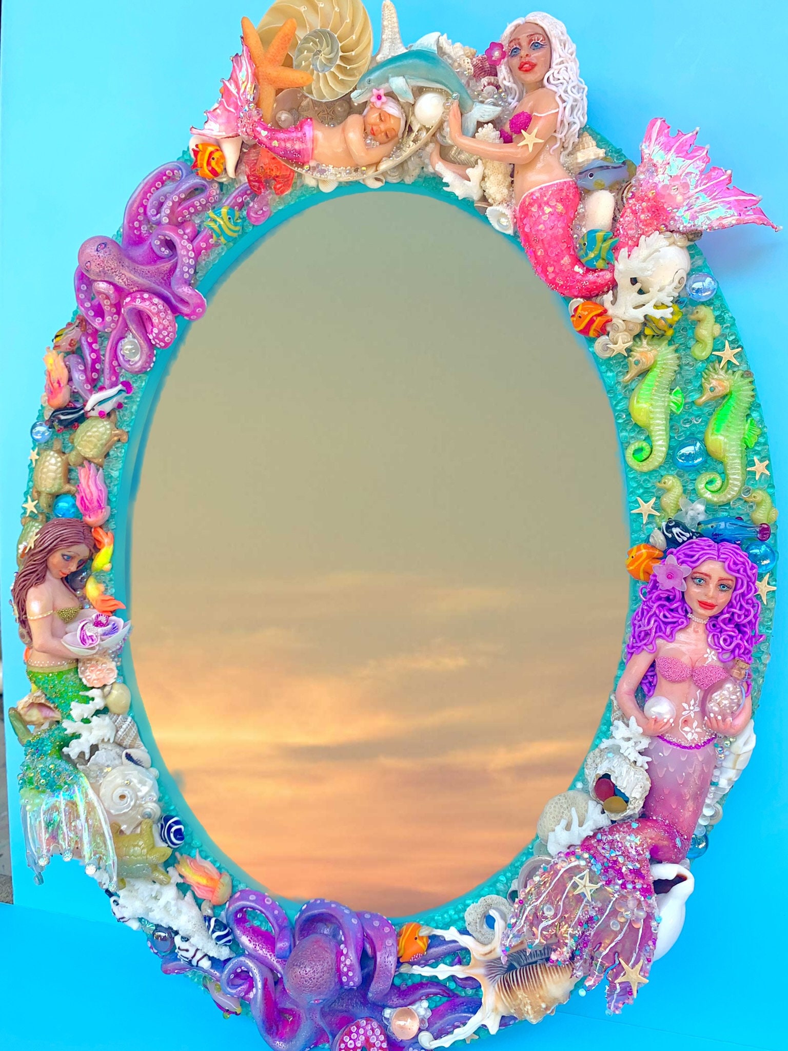 Sold Out.request a Custom Made Mirror With Sculpted Polymer Clay ...
