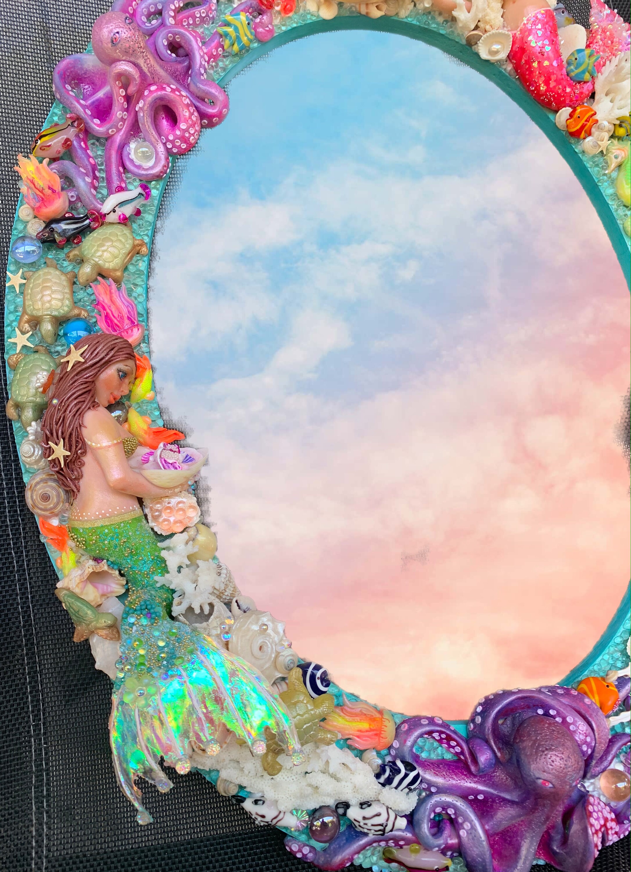 Sold Out.request a Custom Made Mirror With Sculpted Polymer Clay ...