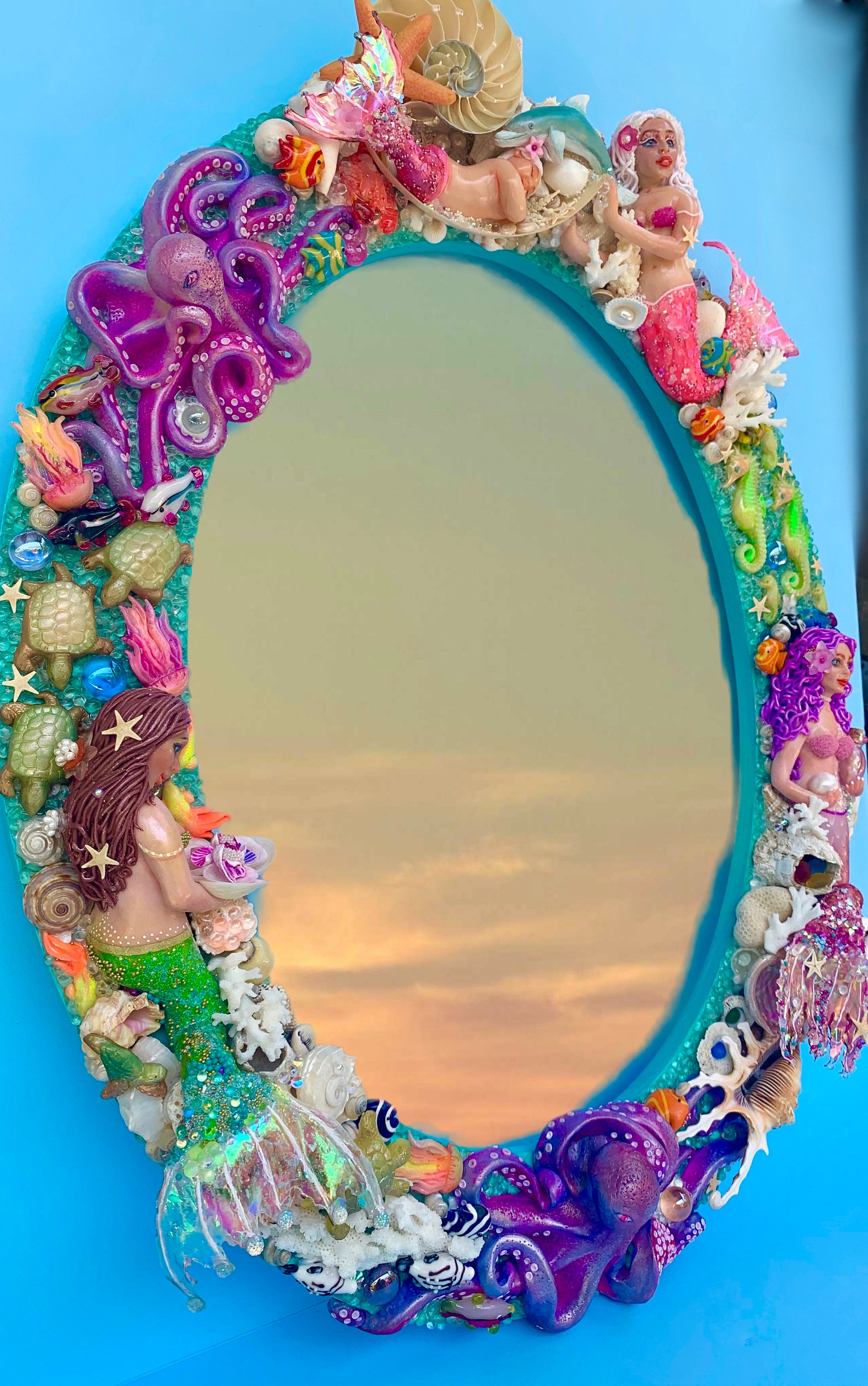 Sold Out.request a Custom Made Mirror With Sculpted Polymer Clay ...