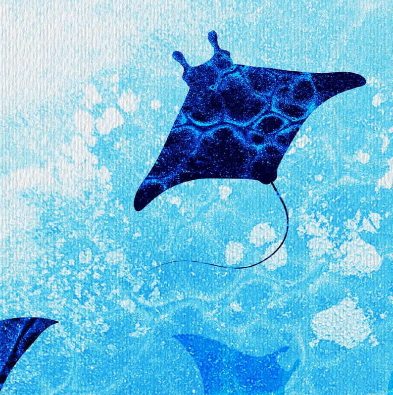 Limited Edition Fine Art Print - Art X Ocean Fusion - Manta Ray Design ...