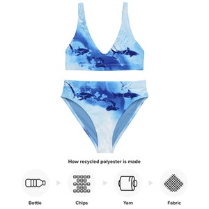 Bikini - Ocean X Art Fusion Collection, Recycled High-waisted Bikini ...