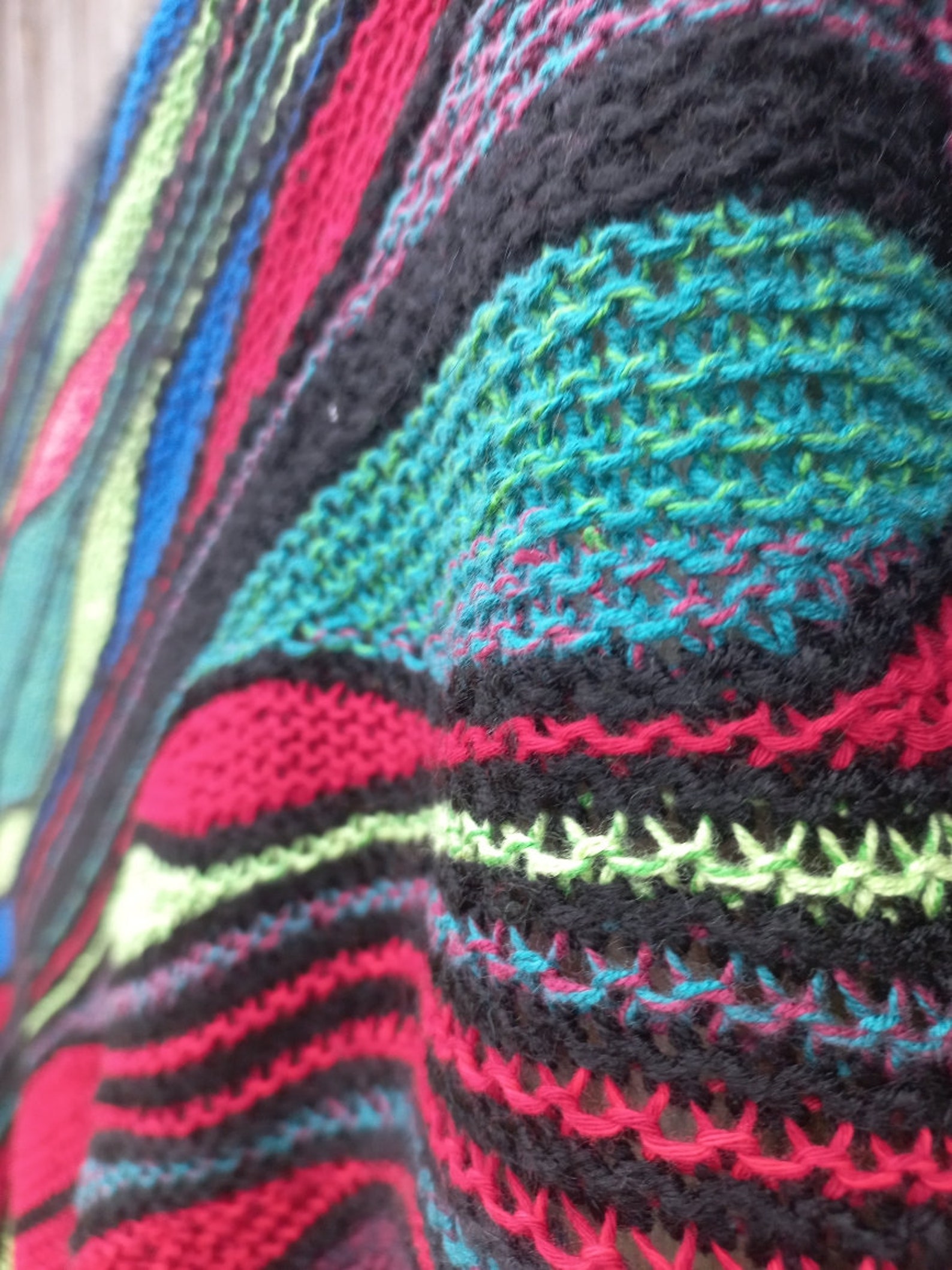 Butterfly-papillon Shawl,hand Knitted Butterfly-papillon Shawl,knitted ...