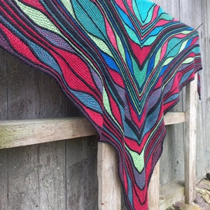 Butterfly-papillon Shawl,hand Knitted Butterfly-papillon Shawl,knitted ...