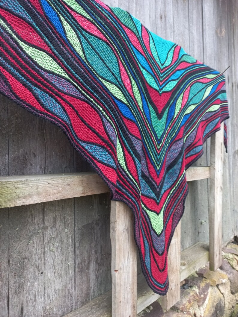 Butterfly-papillon Shawl,hand Knitted Butterfly-papillon Shawl,knitted ...