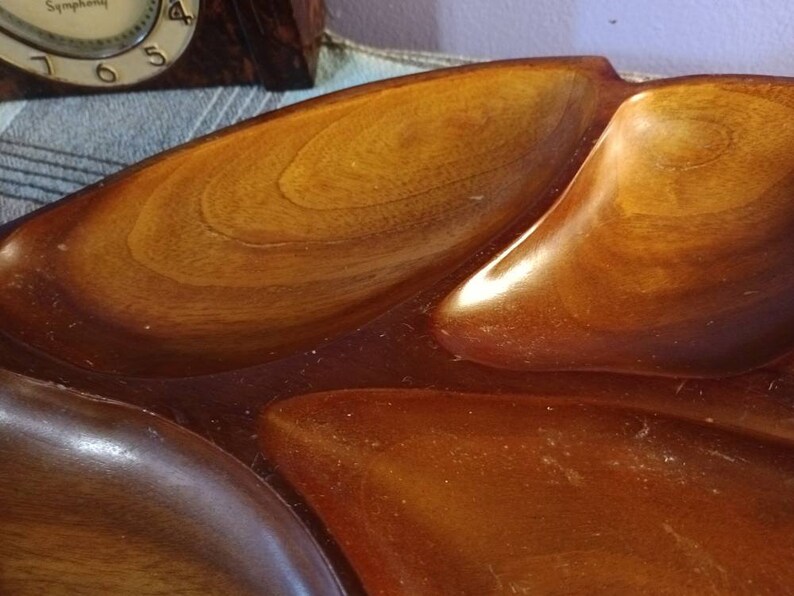 Vintage Leilani Monkey Pod Wood Platter Serving Tray With - Etsy