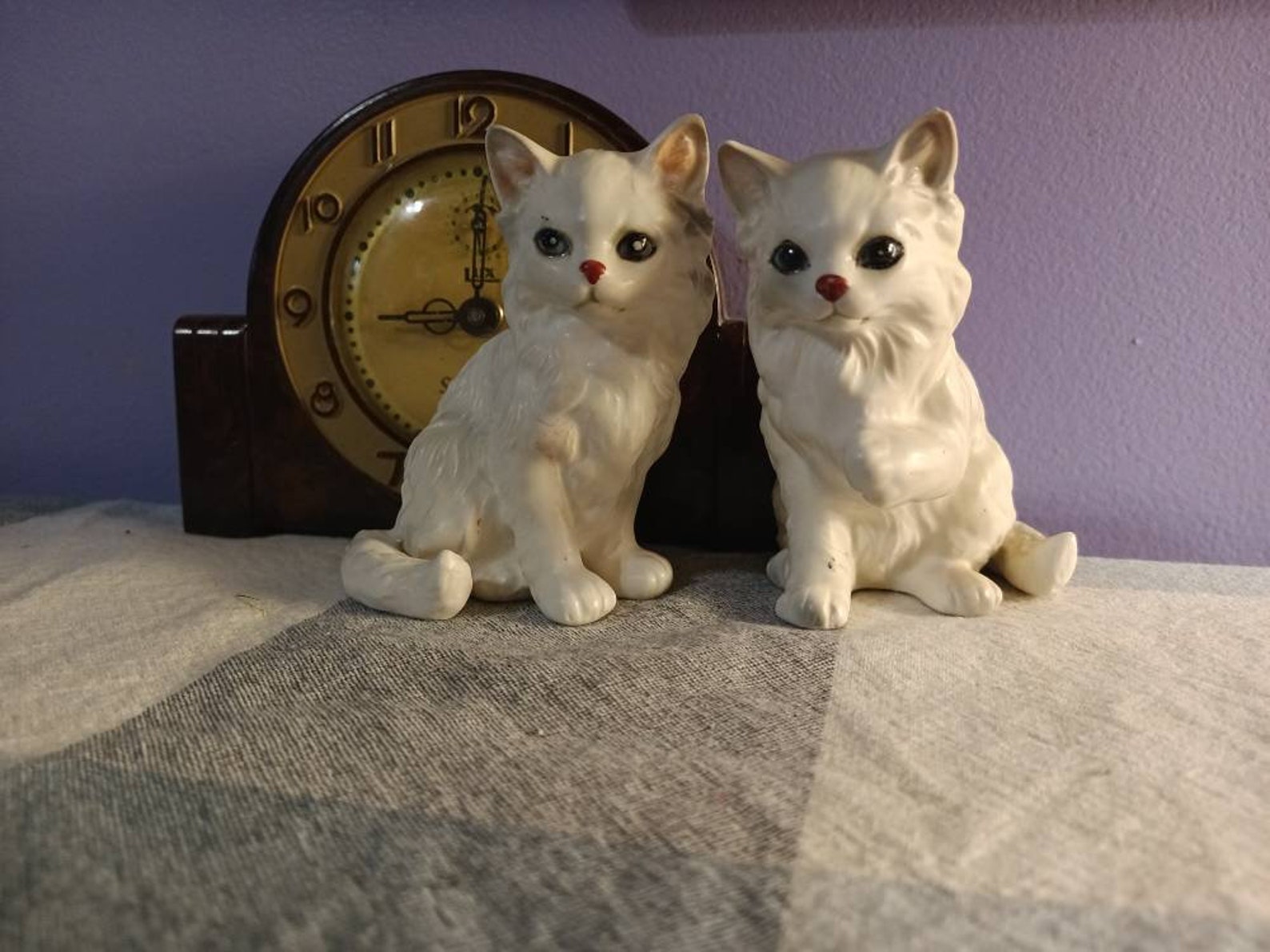 Free Shipping USA Vintage Lefton Kittens Stamped 1513 White Long Haired ...