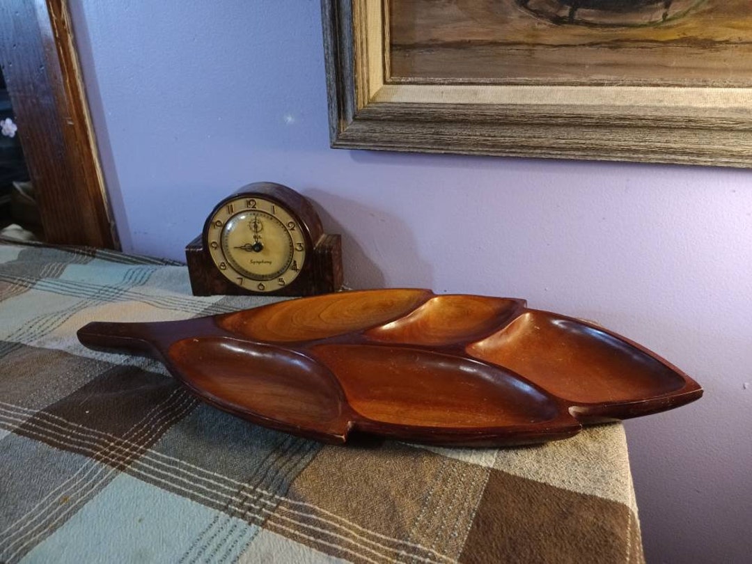 Vintage Leilani Monkey Pod Wood Platter, Serving Tray With Wood Fruit ...